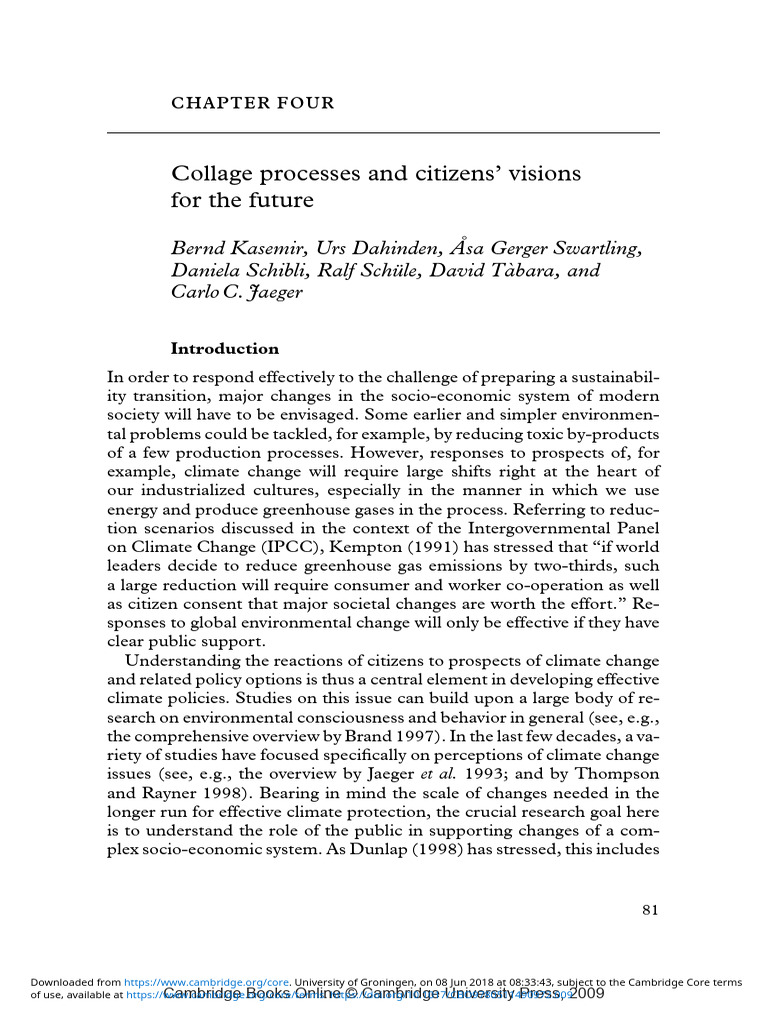 Collage Processes and Citizens Visions For The Future | PDF