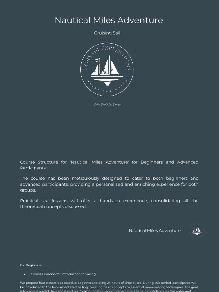 Sailing Course for All Levels | PDF | Water Transport