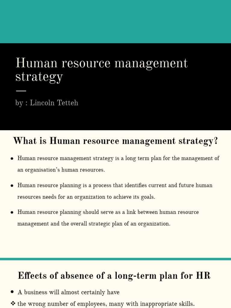 Human Resource Management Strategy | PDF | Employment | Human Resource Management