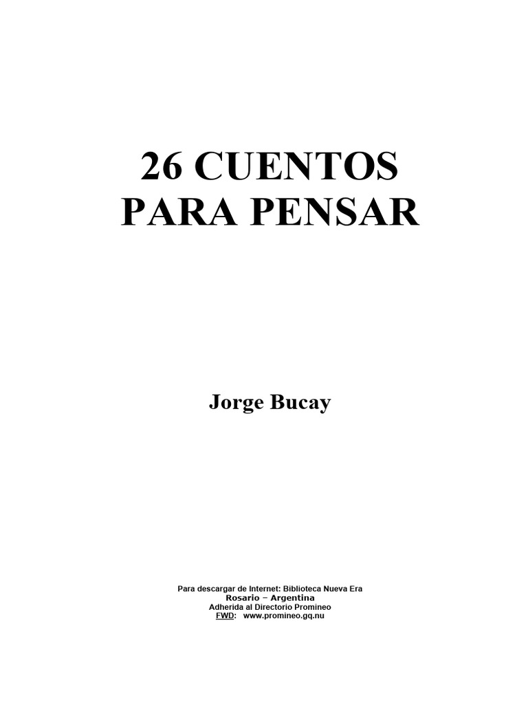 Bucay Jorge 26 Cuentos Para Pensar Pdf Osos Amor