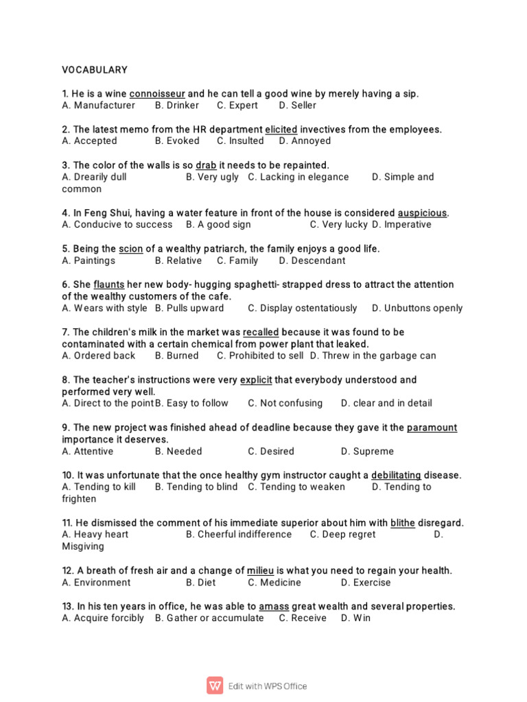 ENGLISH VOCABULARY and GRAMMAR 1 130 | PDF