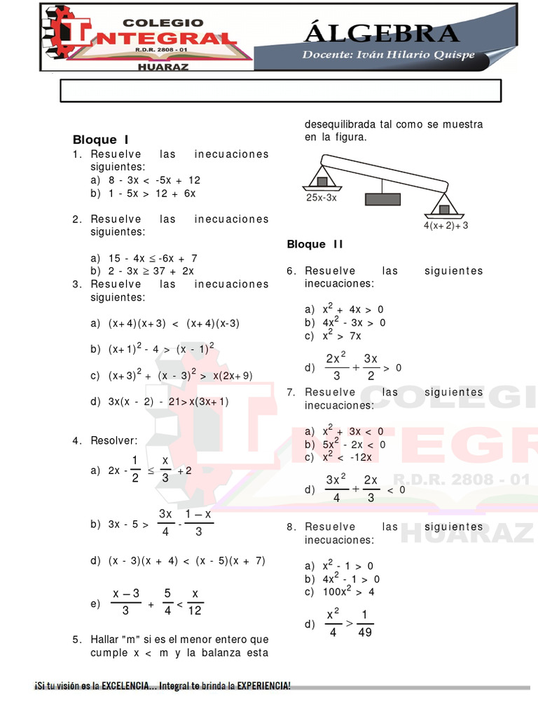 Práctica de Álgebra | PDF | Ajedrez