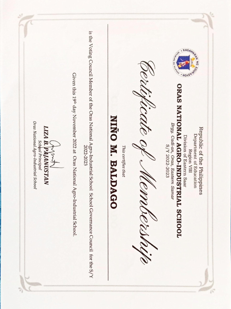 Induction Certificate 2 | PDF