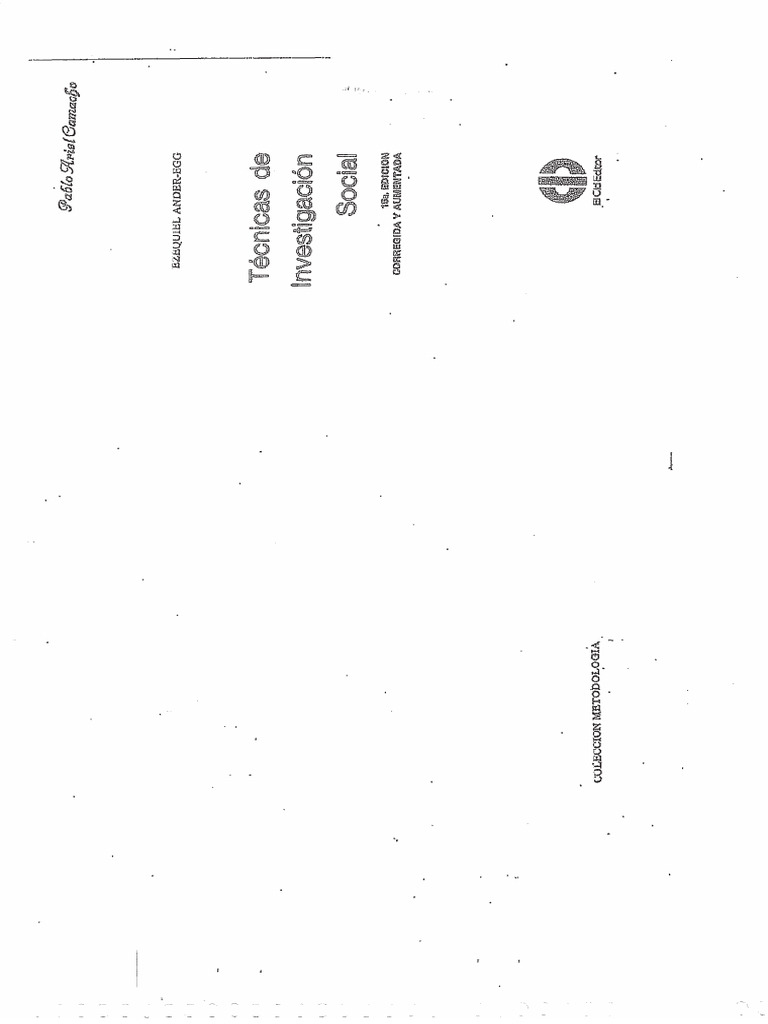 Ander Egg-Técnicas de Investigación Social-Cap 1, 2 y 3 | PDF