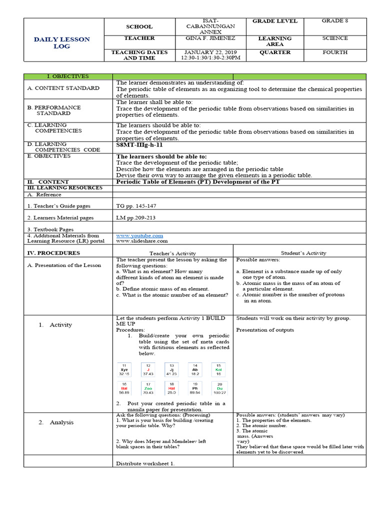 DLL in Science Grade 8 4th Quarter | PDF | Dominance (Genetics) | Zygosity