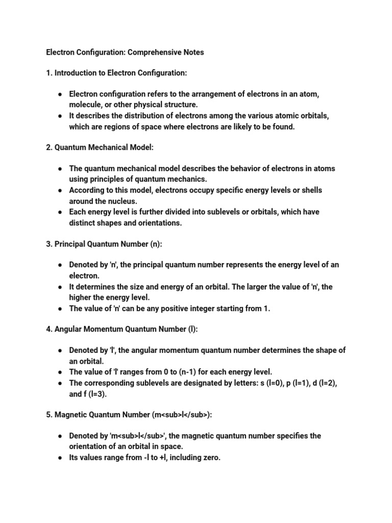 Understanding Electron Configuration | PDF | Atomic Orbital | Electron ...