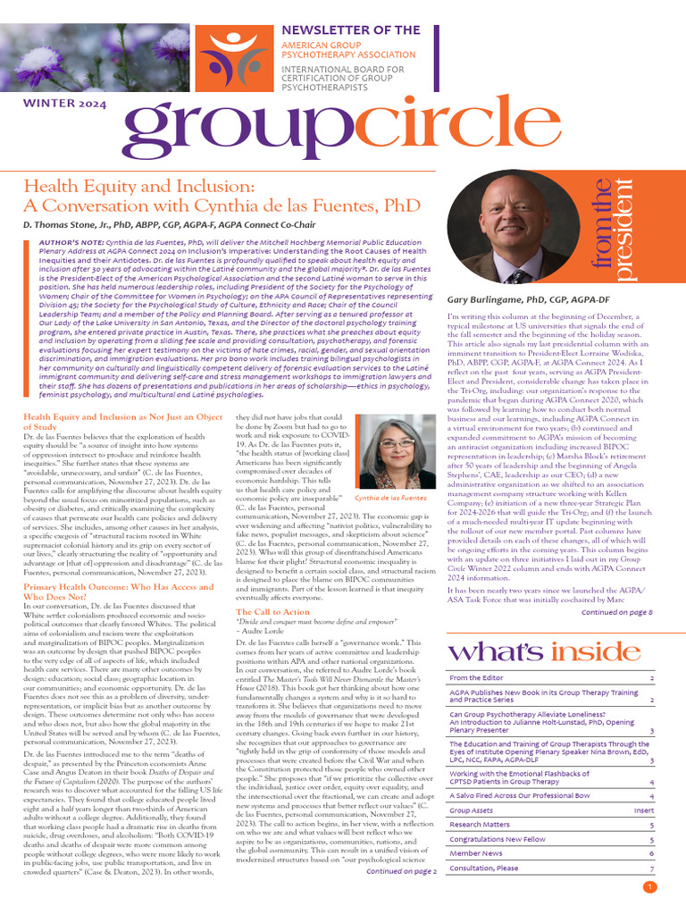 AGPA Circle Winter2024 WebFNL | PDF | Complex Post Traumatic Stress ...