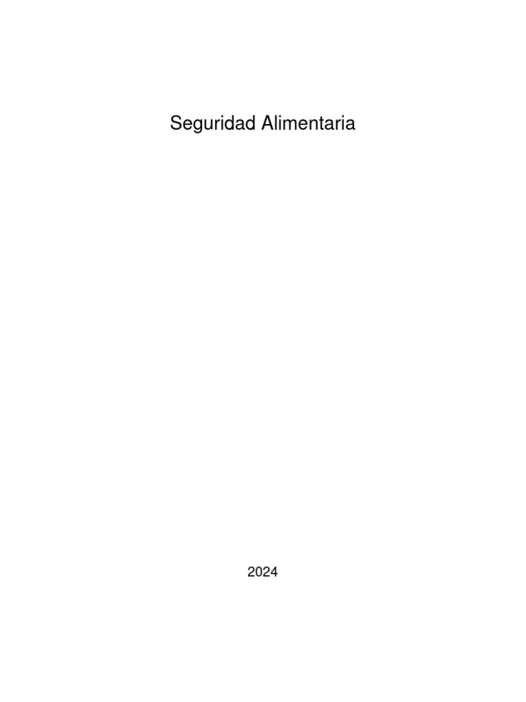 Seguridad Alimentaria | PDF | Alimentos | Seguridad alimenticia