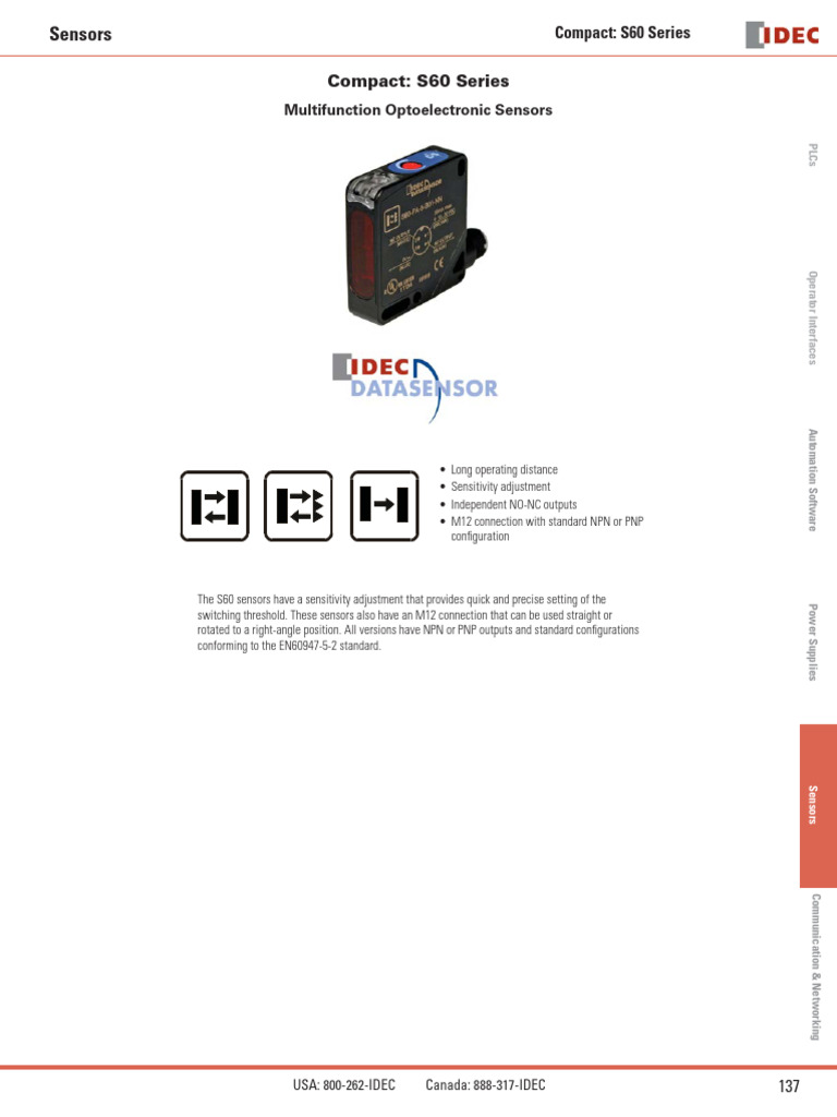 IDEC - S60Series 1902373 Idec 20 10 23 | Download Free PDF | Power Supply | Light Emitting Diode