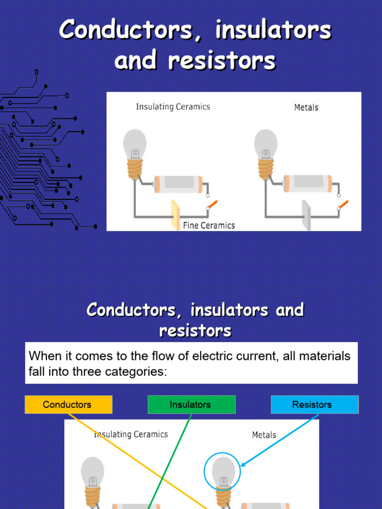 Conductors, Insulators and Resistors. | PDF