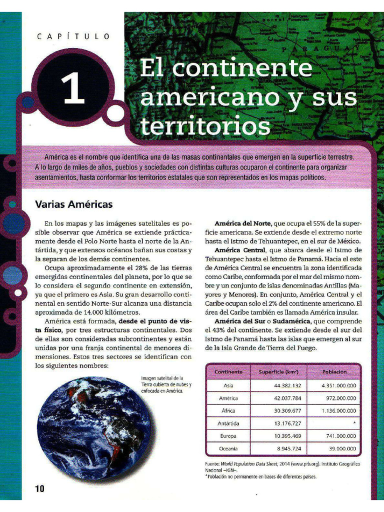 001 - El Continente Americano y Sus Territorios | PDF