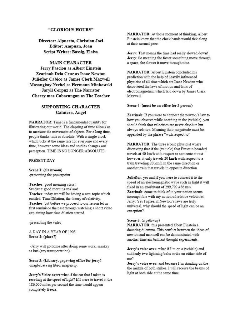 Script | PDF | Special Relativity | Theory Of Relativity