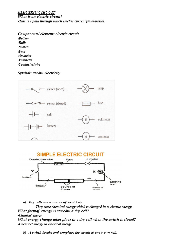 Electric Circuit | PDF | Electrical Resistance And Conductance | Fuse ...