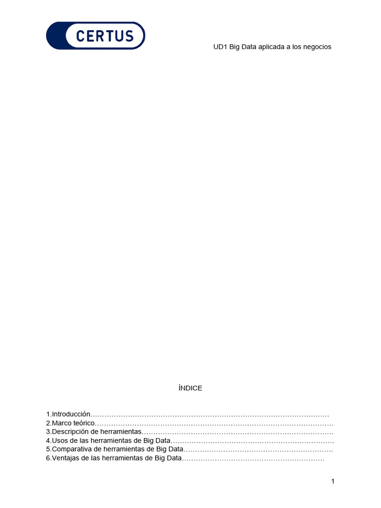 Evidencia 1 de Big Dta | PDF | Apache Hadoop | Big Data