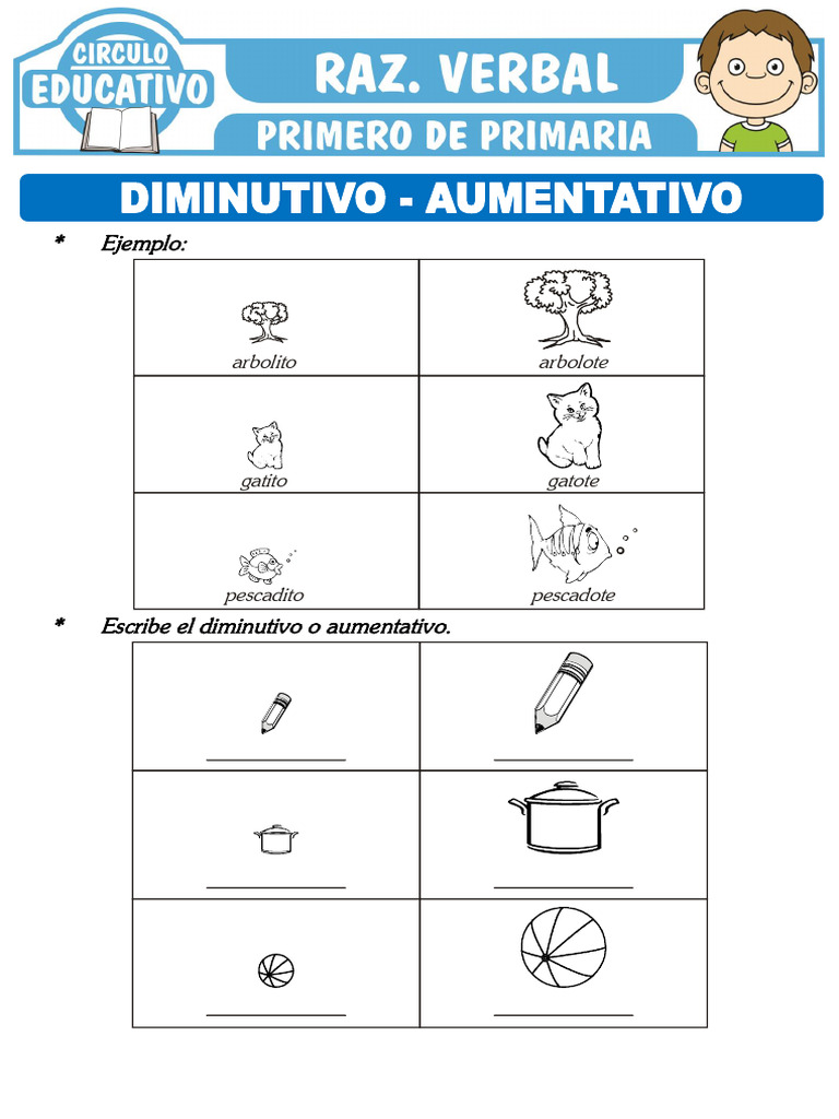 Diminutivo y Aumentativo para Primero de Primaria | PDF