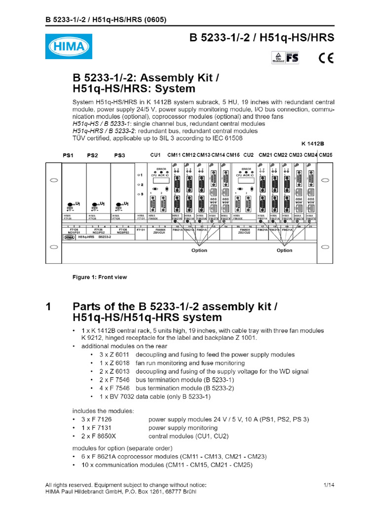 HIQuad B 5233 H51q-HS - HRS System Data Sheet | PDF