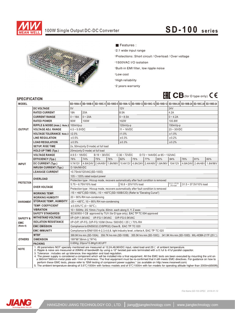 168 - Sd-100-Spec | PDF