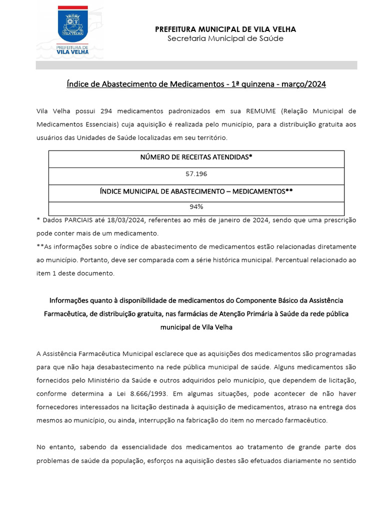 Farmacias PMVV - Março | PDF | Farmácia | Drogas