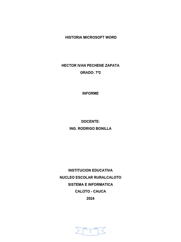 Historia de Microsoft Word Hector | Descargar gratis PDF | Microsoft ...