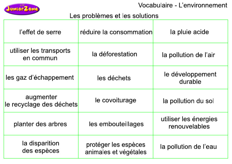 06P Environnement Vocabulaire | PDF