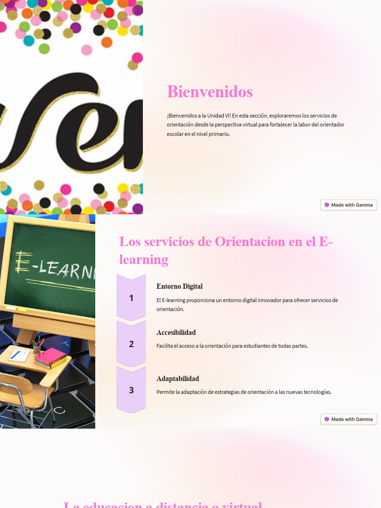 Diapositiva Orientacion Escolar | PDF | Educación a distancia | Enseñando