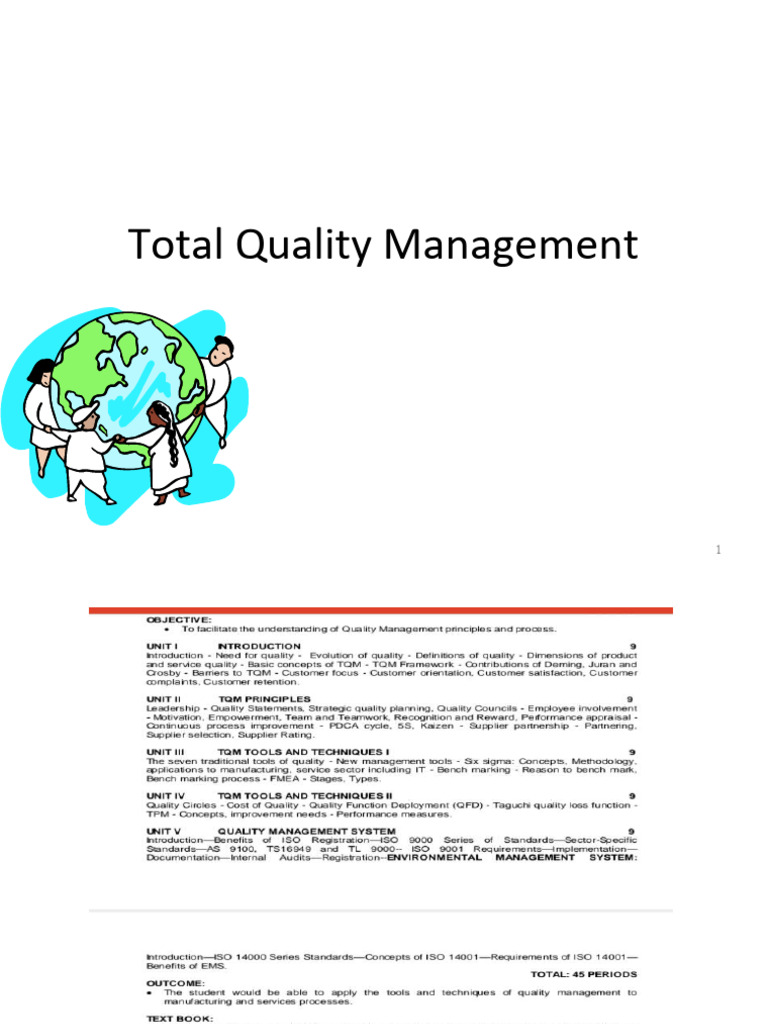 Ge 8007 TQM Uint 1 | PDF | Quality (Business) | Customer