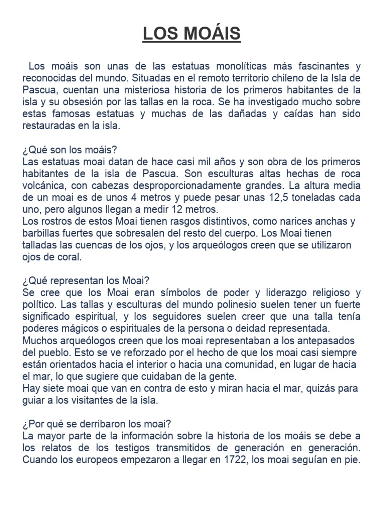 Los Moáis | PDF