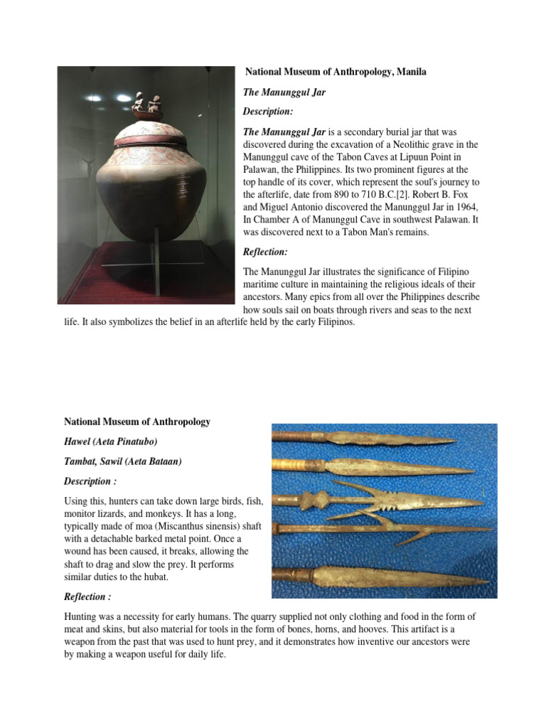 Philippine Historical Artifacts | PDF