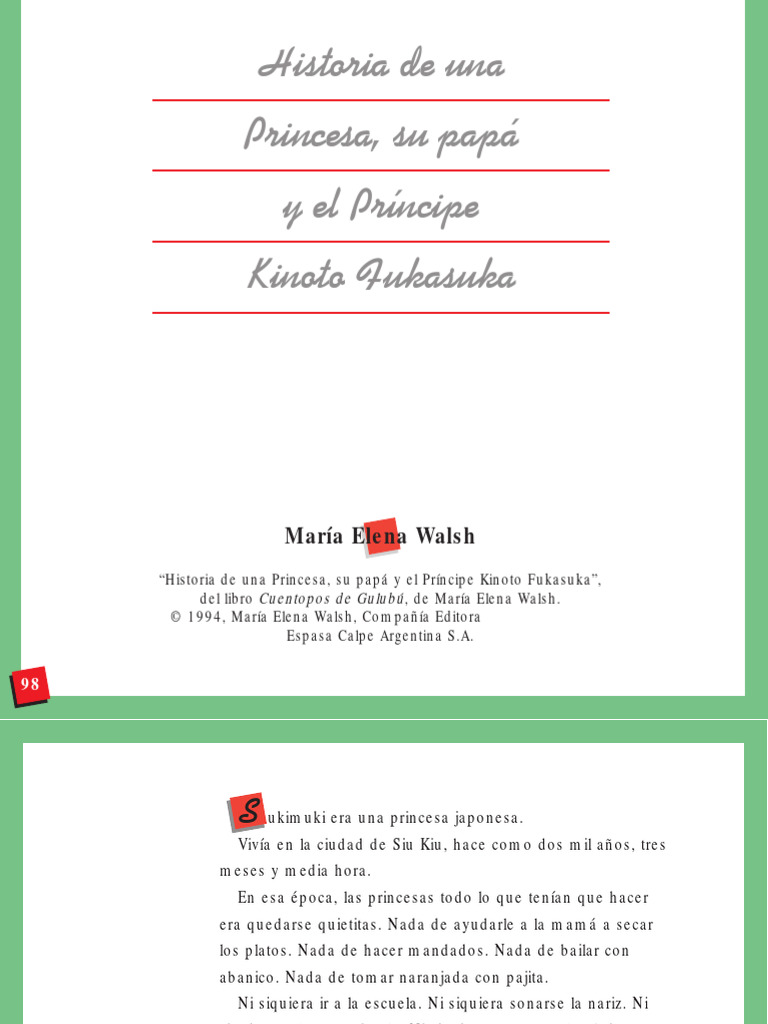 Princesa Sukimuki y Príncipe Kinoto | PDF