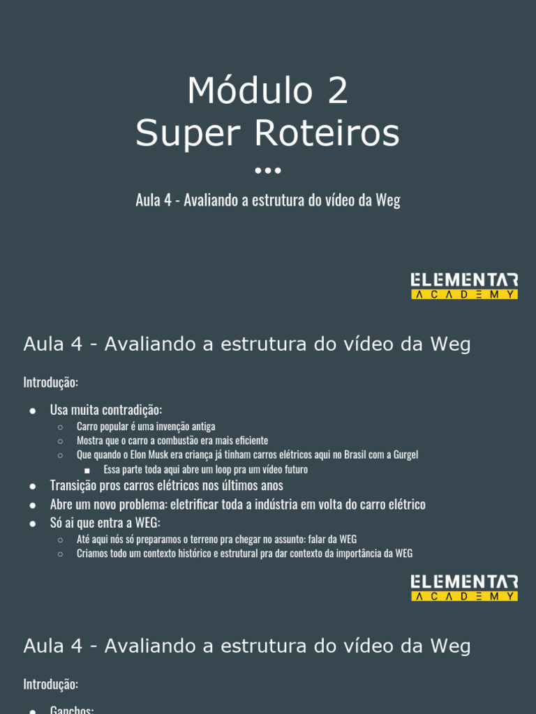 p2 - PDF Aula 04 - Módulo 2 Super Roteiros | PDF | Carro