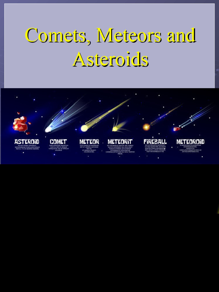 Comets, Meteors and Asteroids | PDF | Comet | Meteoroid