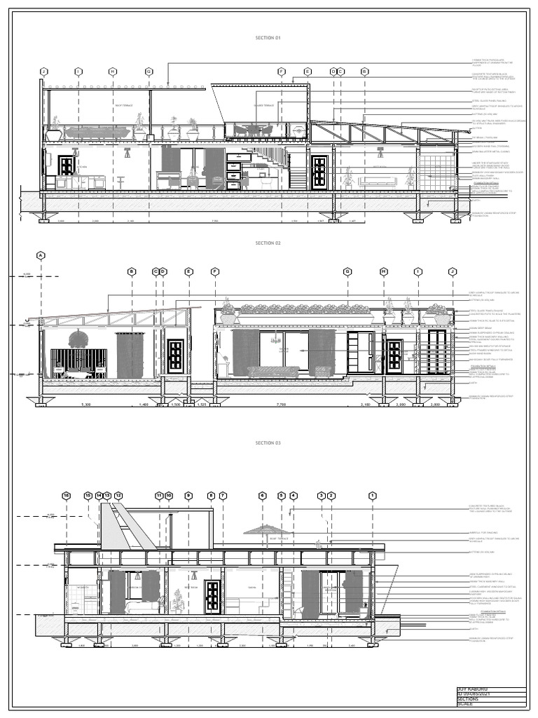 Sections Final | PDF | Wall | Roof