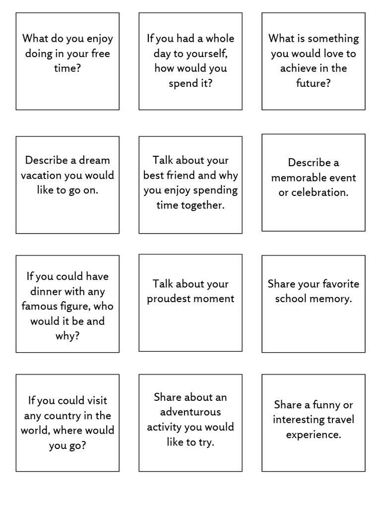 Speaking Cards | PDF