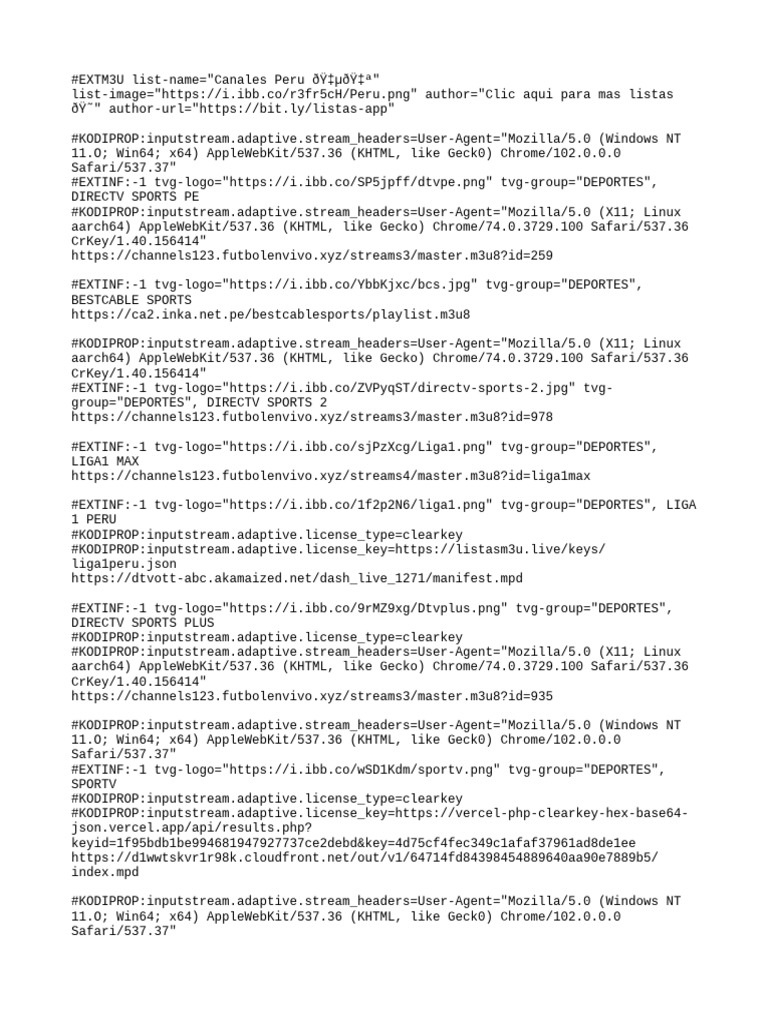 Peruvian Sports Channel List | PDF | Free Software | Software