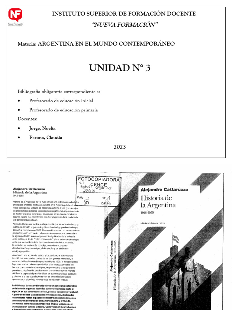 Unidad 3 - ARG en El Mundo Contemp | PDF