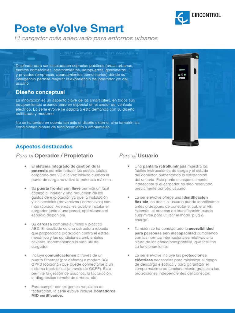 Circontrol Datasheet Post-eVolve-Smart 5.3 SP | PDF | Conector eléctrico | Usuario (informática)