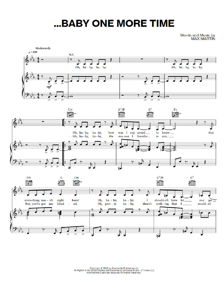 Baby One More Time - & Juliet | PDF