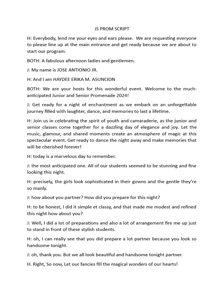 Js Prom Script Pdf Prom