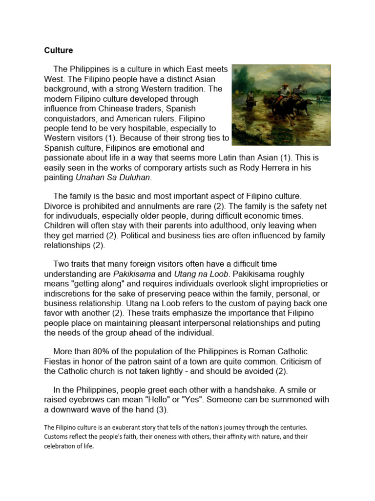 Culture | PDF | Philippines | Tagalog Language