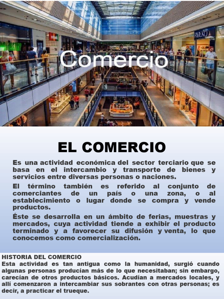 Historia y Tipos de Comercio | PDF | Comercio | Al por menor