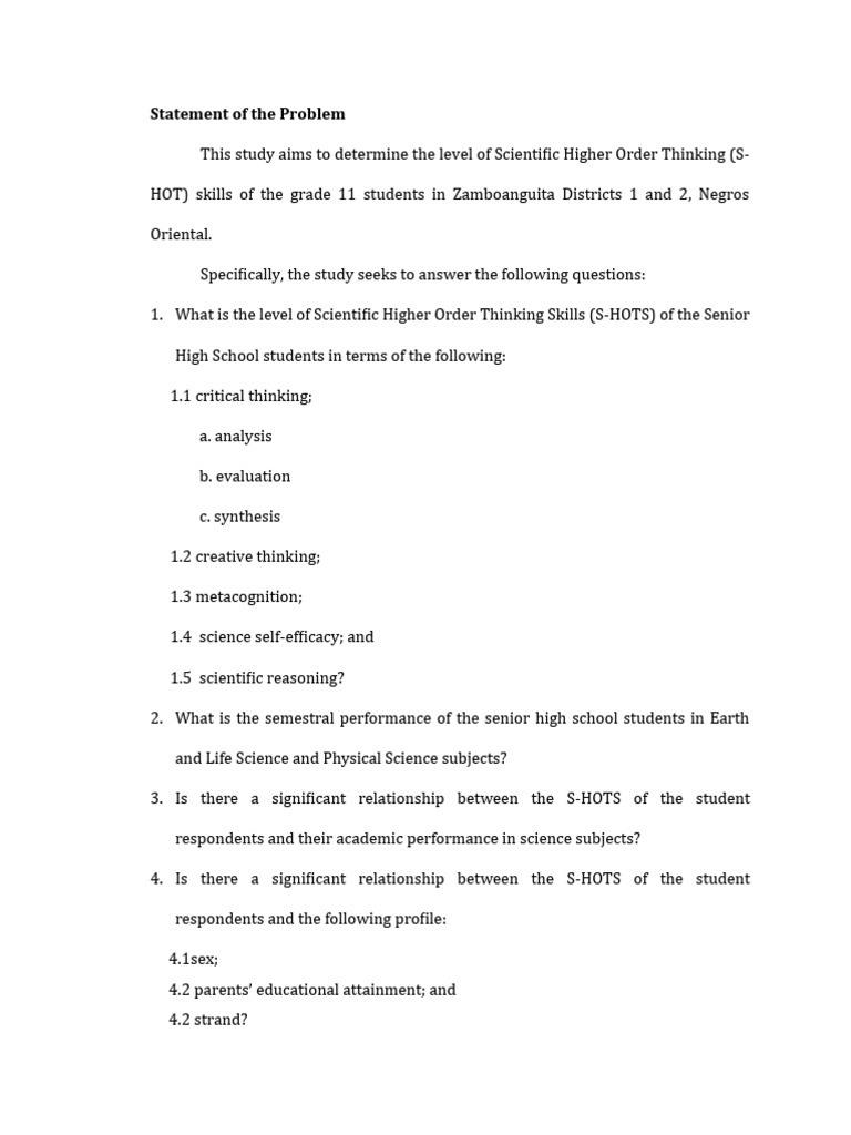 Sample Questionnaire | PDF | Science | Academic Degree