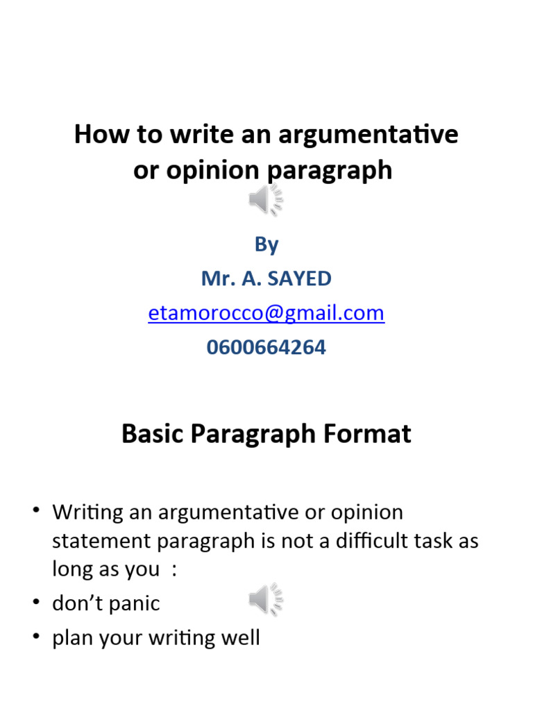 How To Write An Argumentative | PDF | Paragraph | Essays