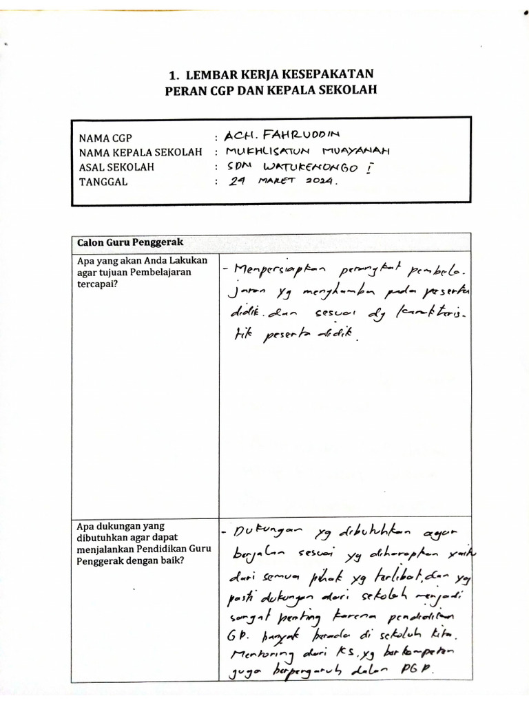 Asesmen Diri CGP A10 | PDF
