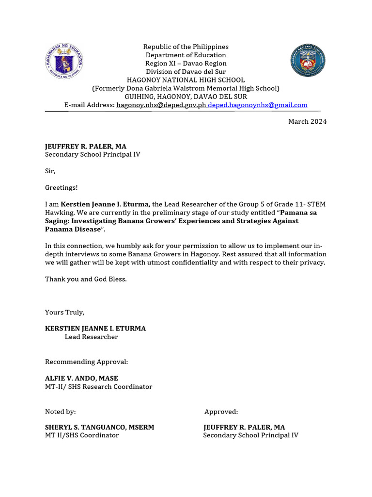 Permission Letters 2 | PDF