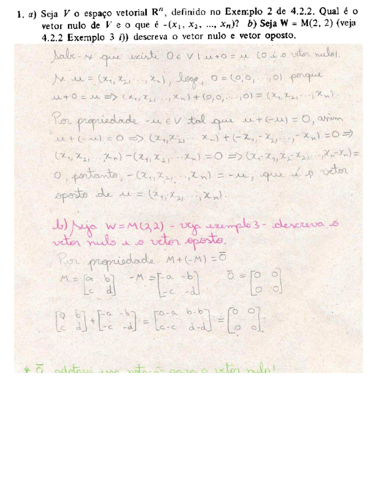 Resolucao Exercicios Capitulo 4 Algebra | PDF