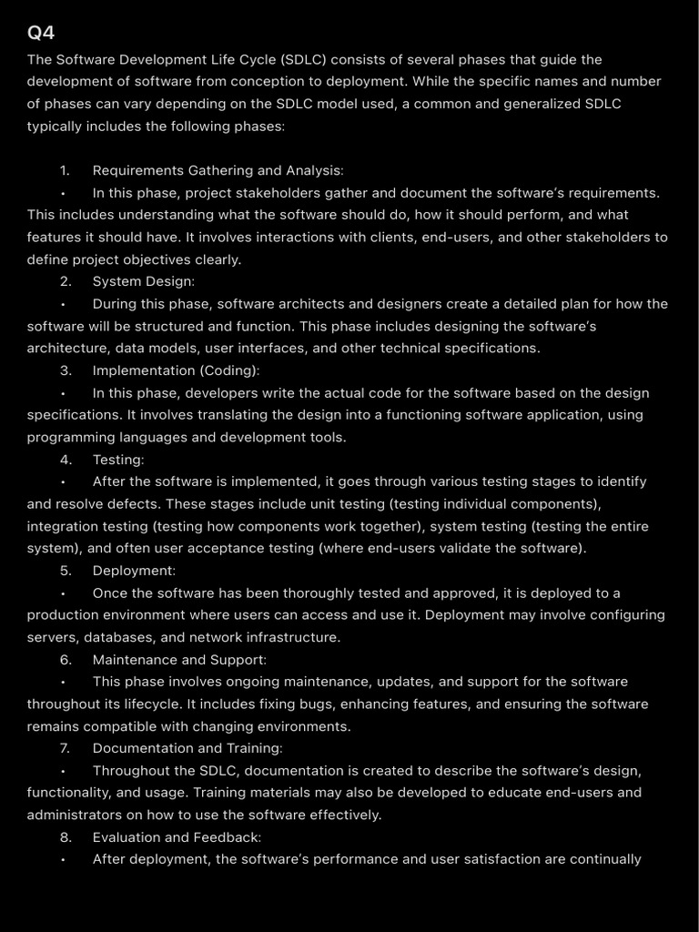 Q4 2 | PDF | Software Testing | Software Development Process
