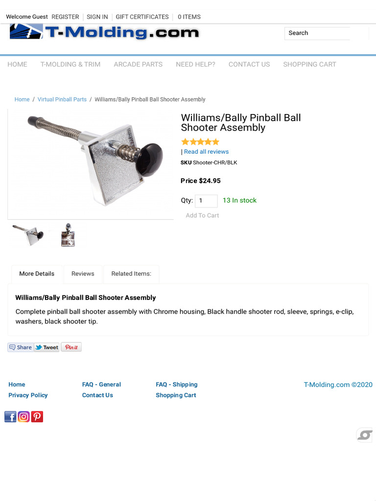 Williams - Bally Pinball Ball Shooter Assembly | PDF