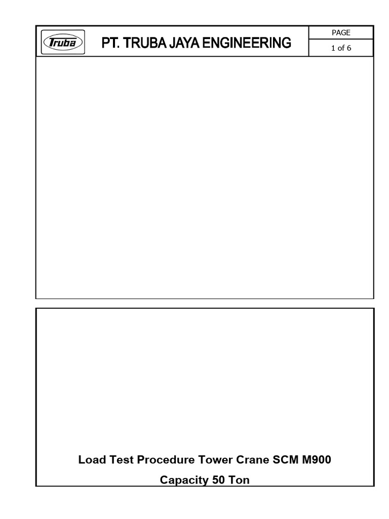 Procedure Test Load Tower Crane M 900 | PDF | Crane (Machine)