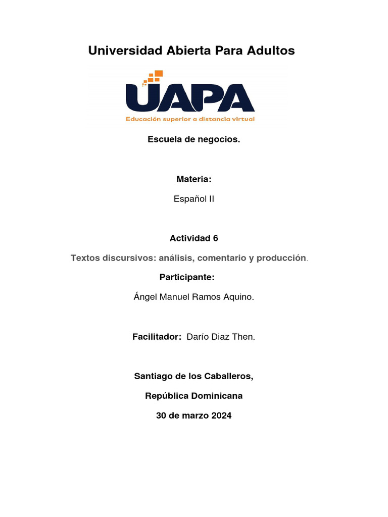 Texto Discursivo | PDF