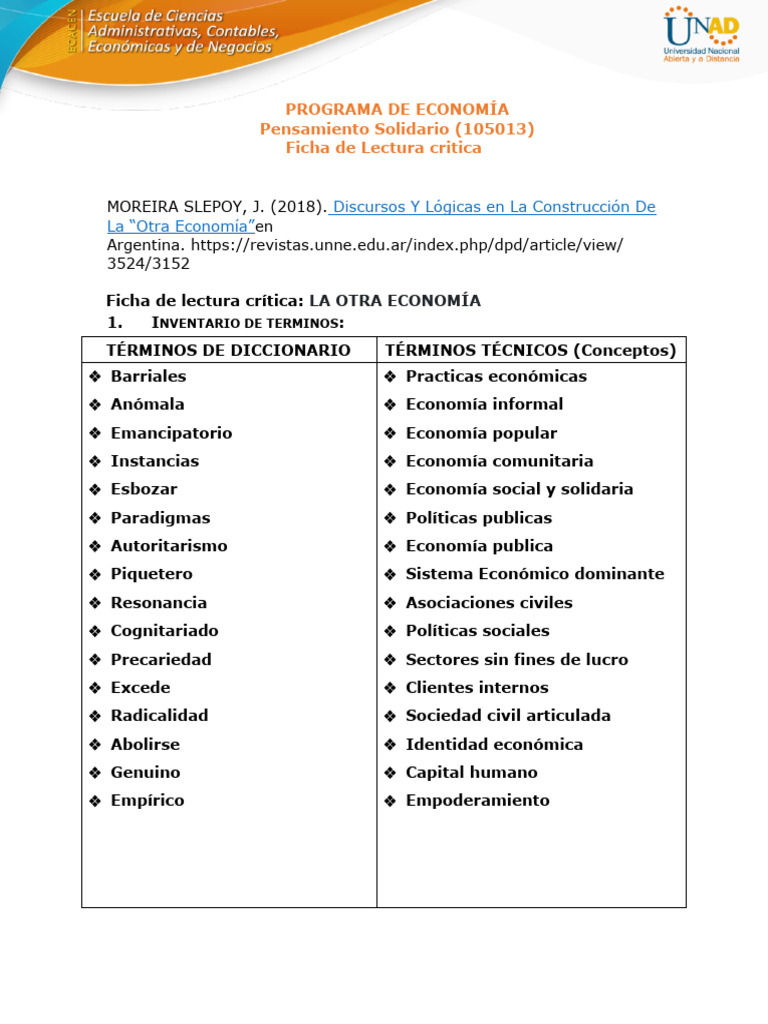 Anexo 2 - Ficha de Lectura RAFA PENSAMIENTO SOLIDARIO | PDF | Empoderamiento | Educación en ...